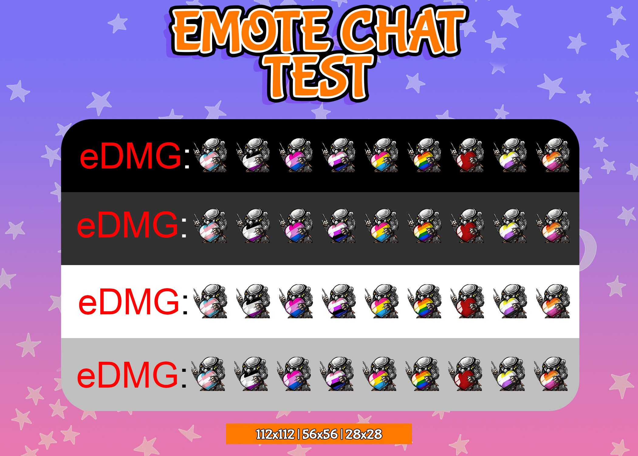 Predator Jungle Hunter Pride Heart Emotes for Twitch, Discord ...