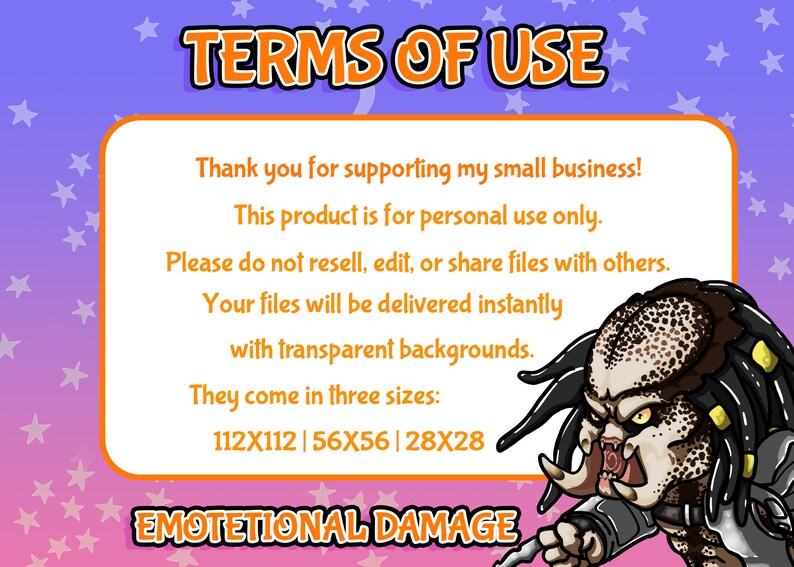 Predator Jungle Hunter Emote Pack for Twitch, Discord, & Youtube Alien ...