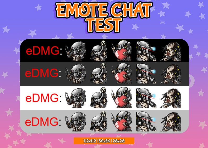 Predator Jungle Hunter Emote Pack for Twitch, Discord, & Youtube Alien ...