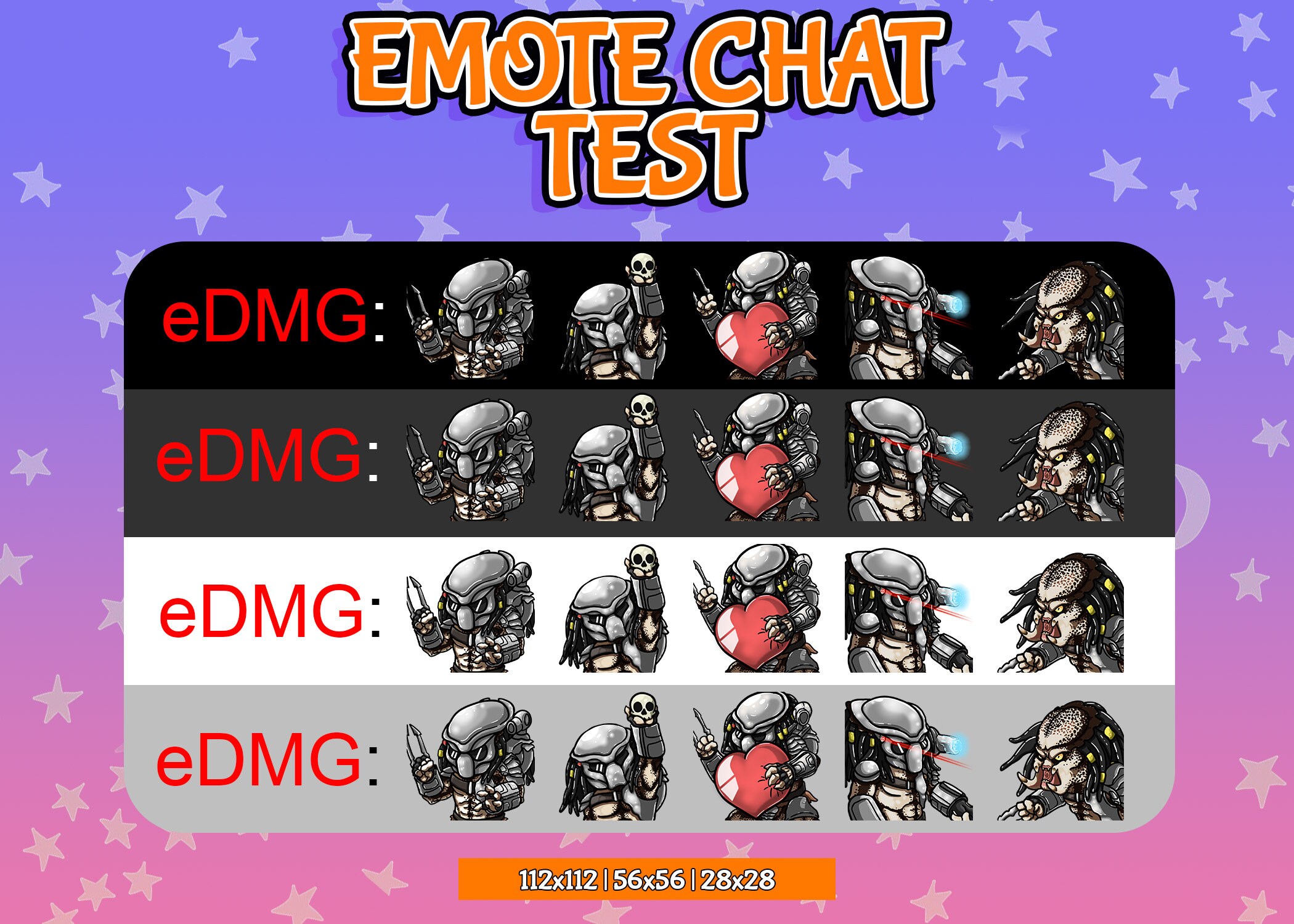 Predator Jungle Hunter Emote Pack for Twitch, Discord, & Youtube Alien ...