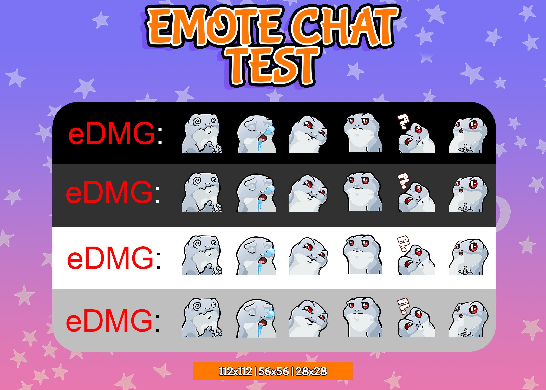 6 Diablo Blanco Leopard Gecko Emotes Set 2 for Twitch - Etsy