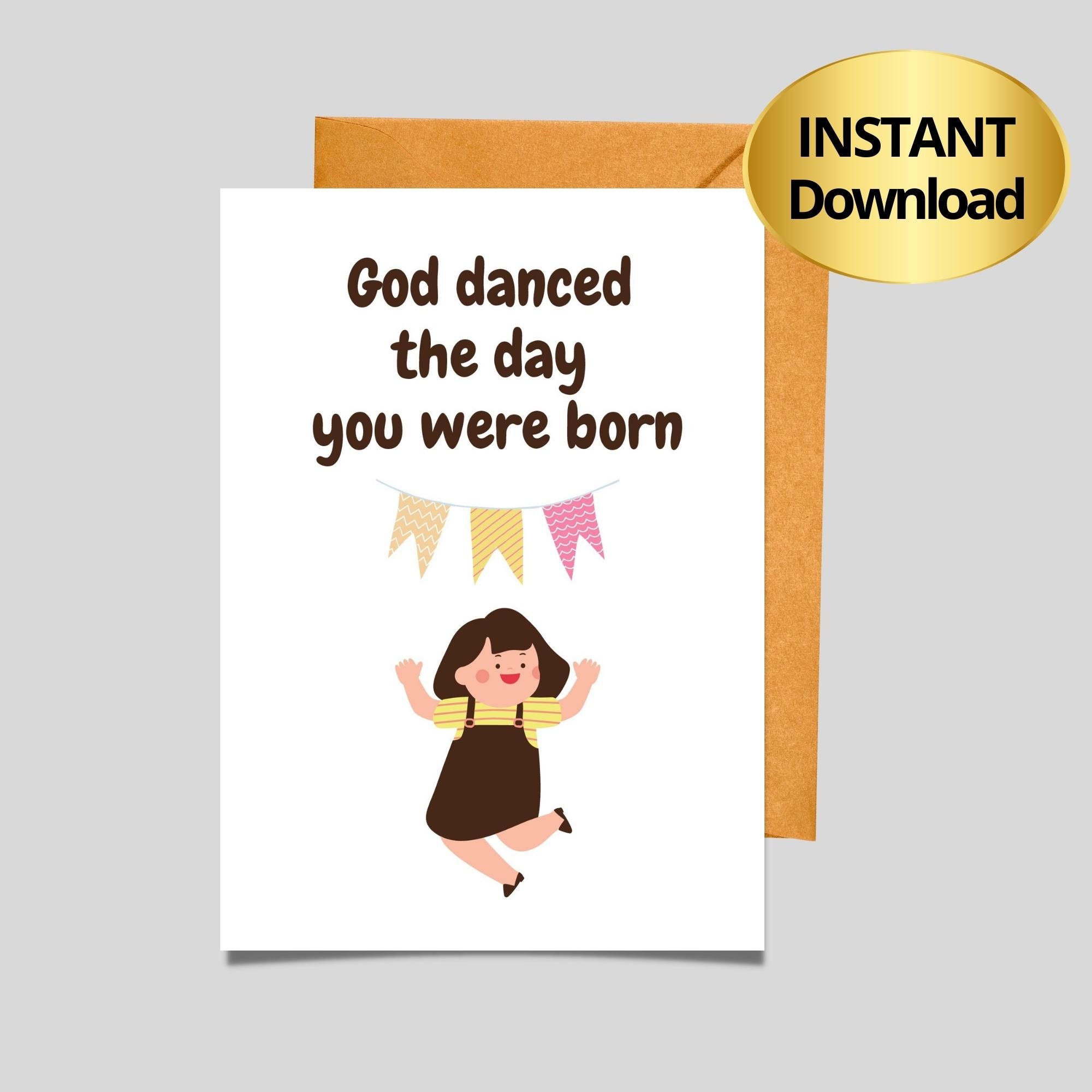 Christian Birthday Card Printable, Girls, Cute, 7x10 Card, Instant ...