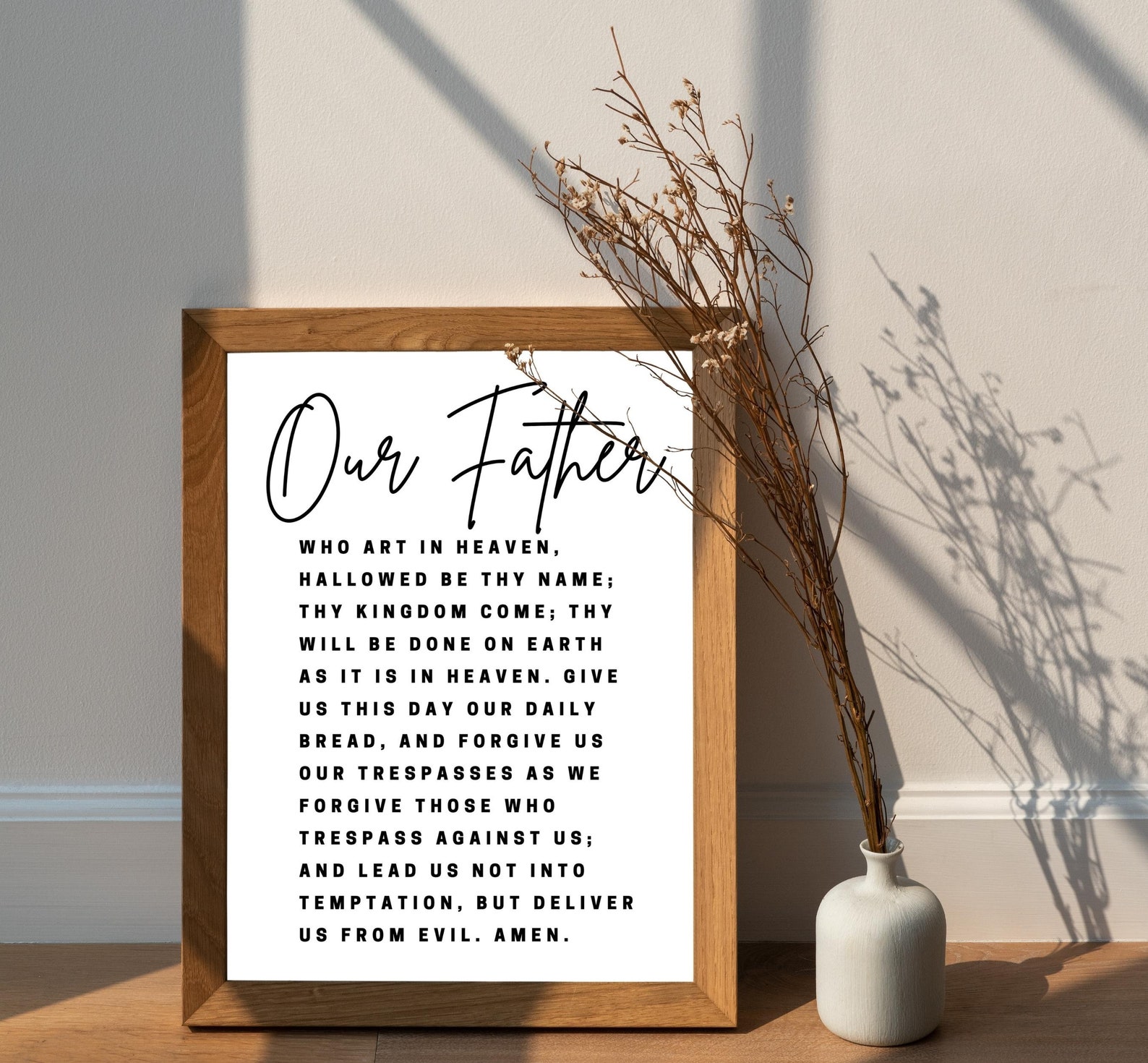 Christian Poster, the Lord's Prayer, Printable, Scripture Sign, Digital ...
