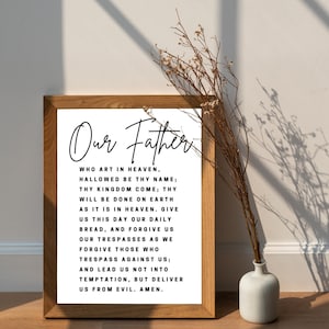 Christian Poster, the Lord's Prayer, Printable, Scripture Sign, Digital ...