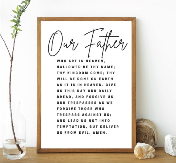 Christian Poster the Lord's Prayer Printable Scripture | Etsy