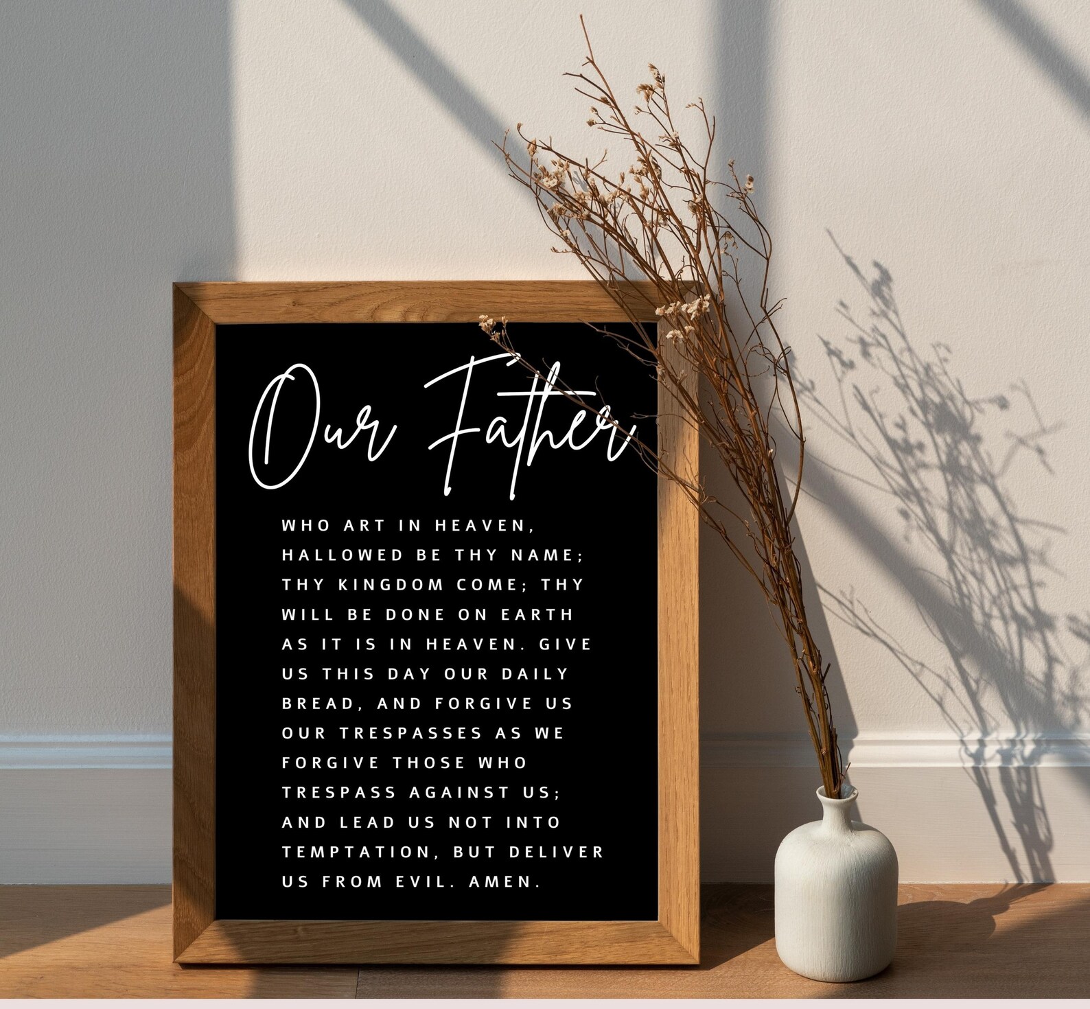 Christian Poster, the Lord's Prayer, Printable, Scripture Sign, Digital ...