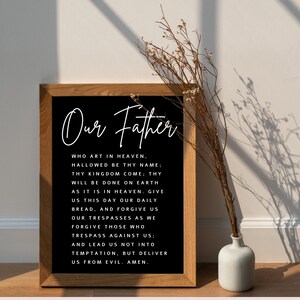 Christian Poster, the Lord's Prayer, Printable, Scripture Sign, Digital ...