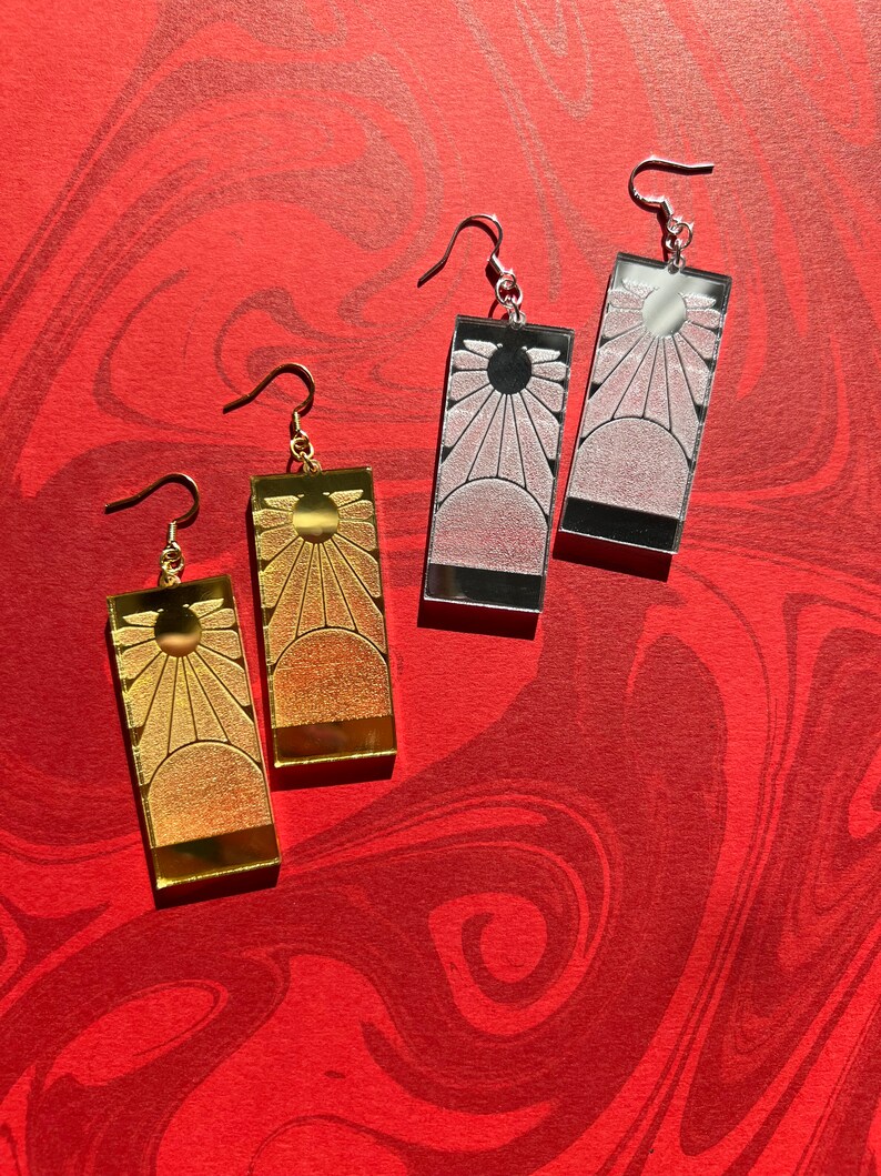Hanafuda Inspired Earrings | Japanese Style | Anime Jewelry | Cosplay ...