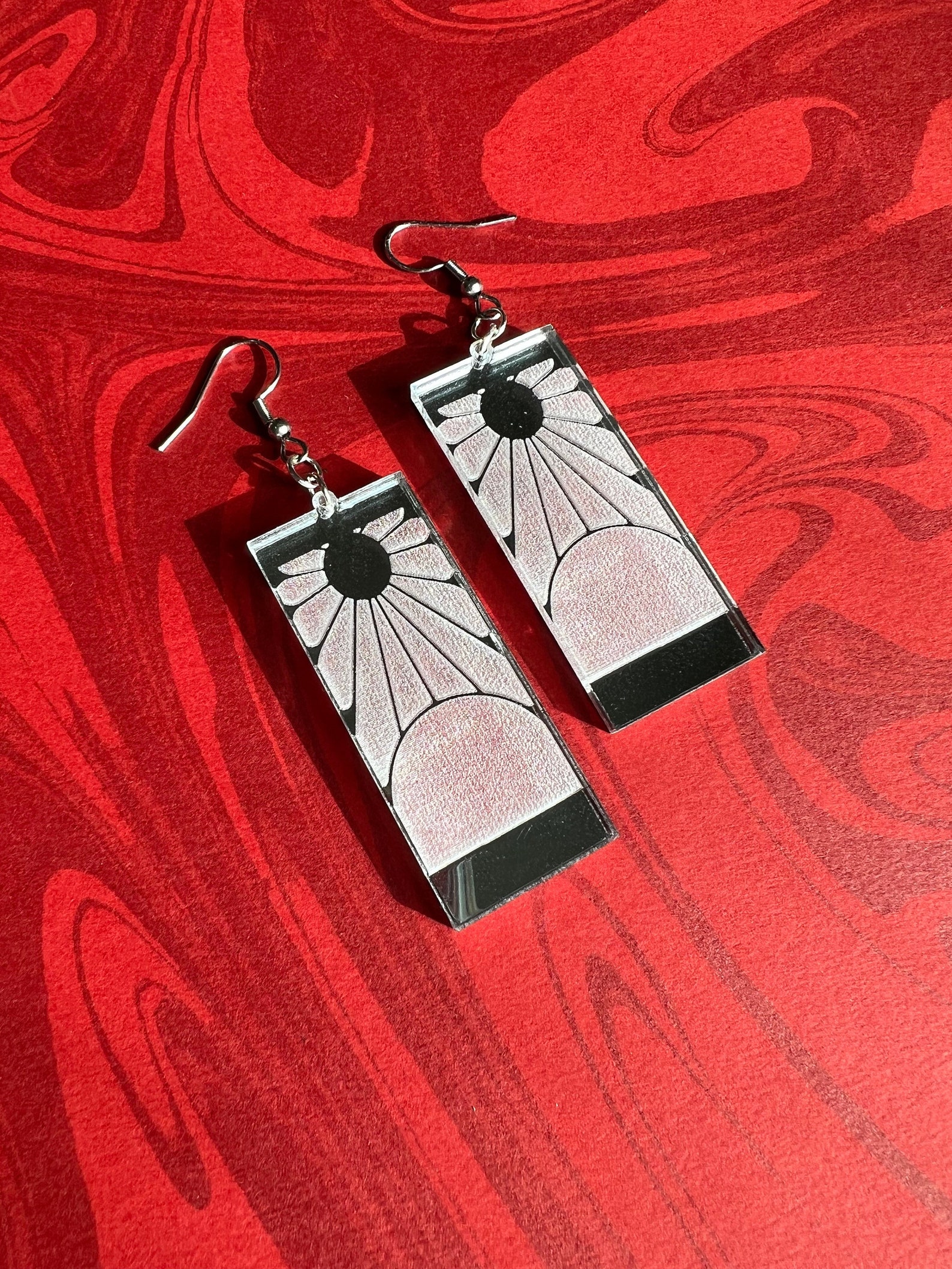 Hanafuda Inspired Earrings Anime Earrings DS Earrings - Etsy