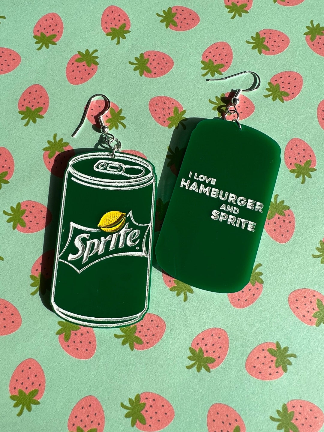 Hamburger and Sprite | J-hope Soda | Acrylic Earrings | Bts ARMY | Kpop ...