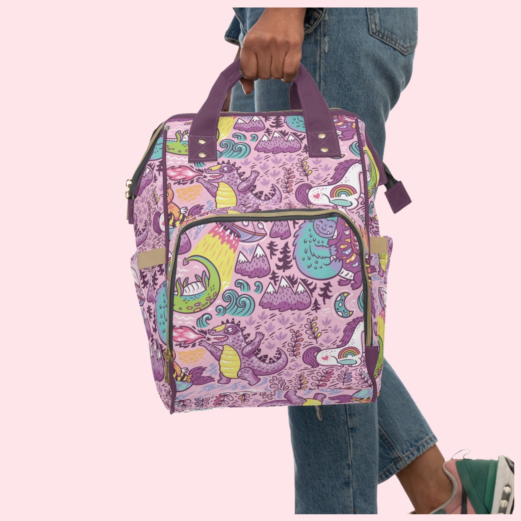 Kawaii Cryptid Diaper Bag Cryptid Diaper Backpack Cryptozoology Diaper ...