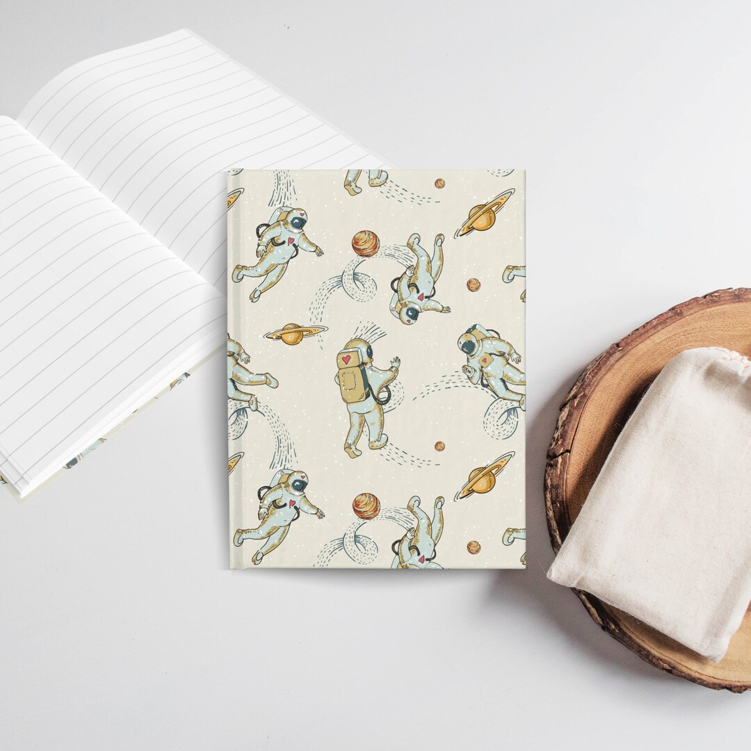 Astronaut LINED PAGE Journal Outer Space Journal Cottagecore Journal ...
