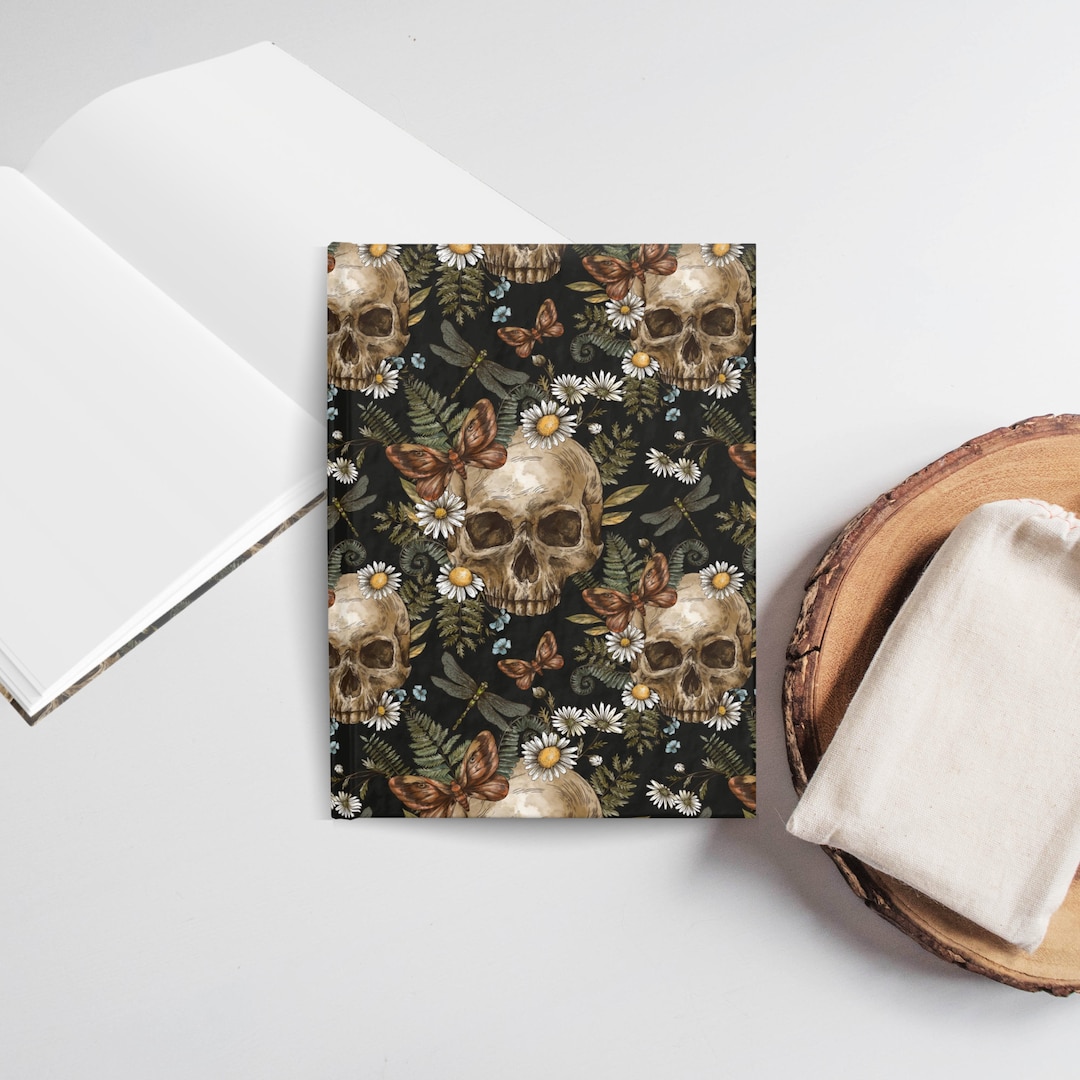 Skull Moth BLANK PAGE Journal Moth Journal Skull Journal - Etsy