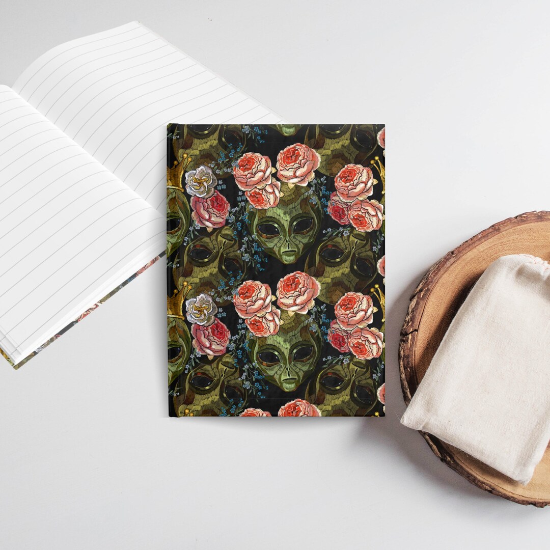 Alien Floral BLANK PAGE Journal Alien Journal Cottagecore Journal Alien ...