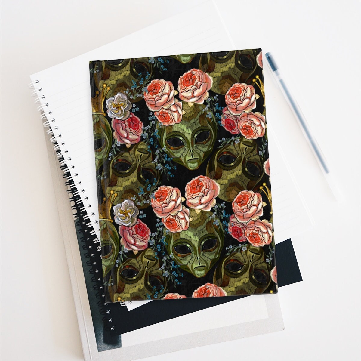 Alien Floral BLANK PAGE Journal Alien Journal Cottagecore Journal Alien ...