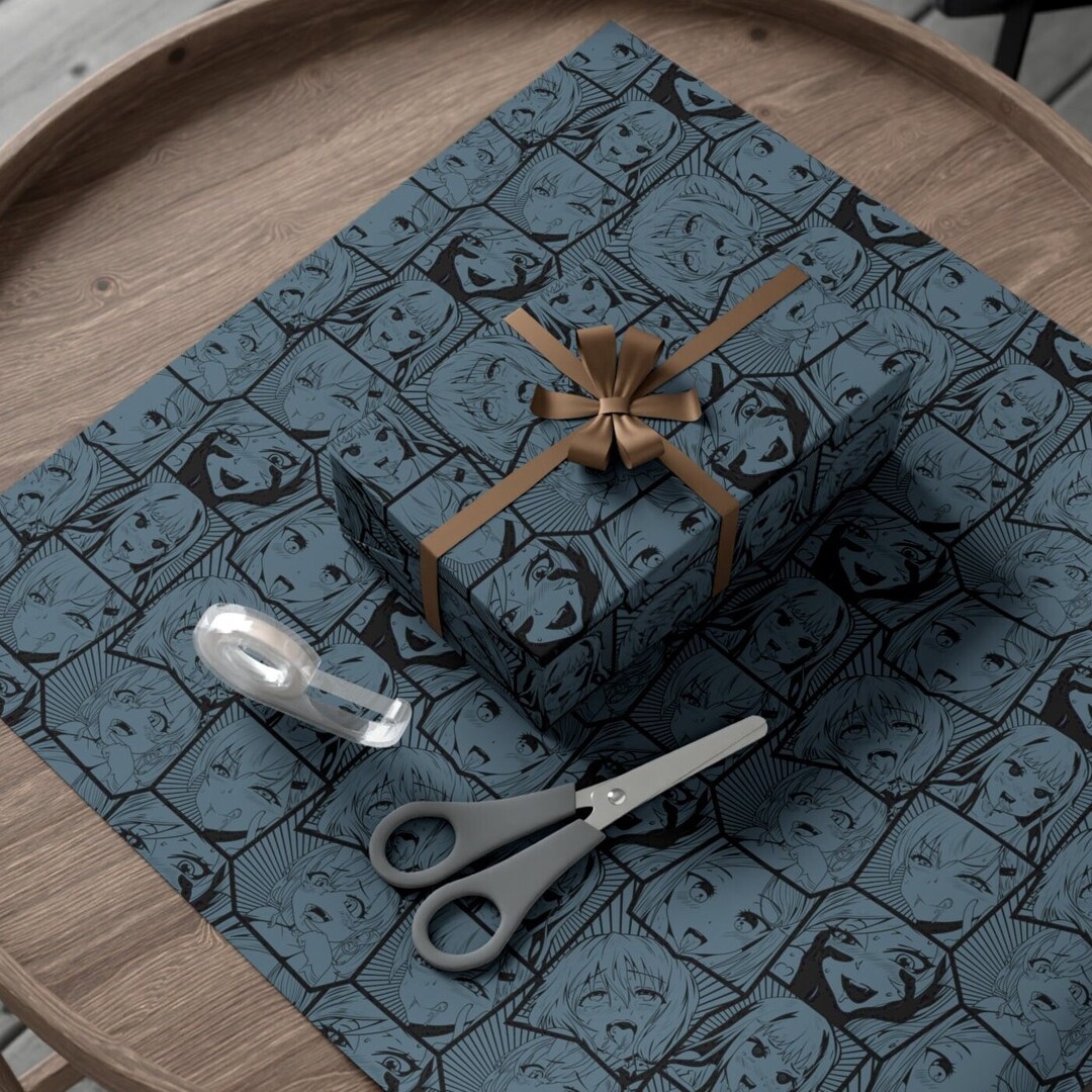 28in X 79in Anime Girl Wrapping Paper Anime Gift Wrap Hentai Christmas ...