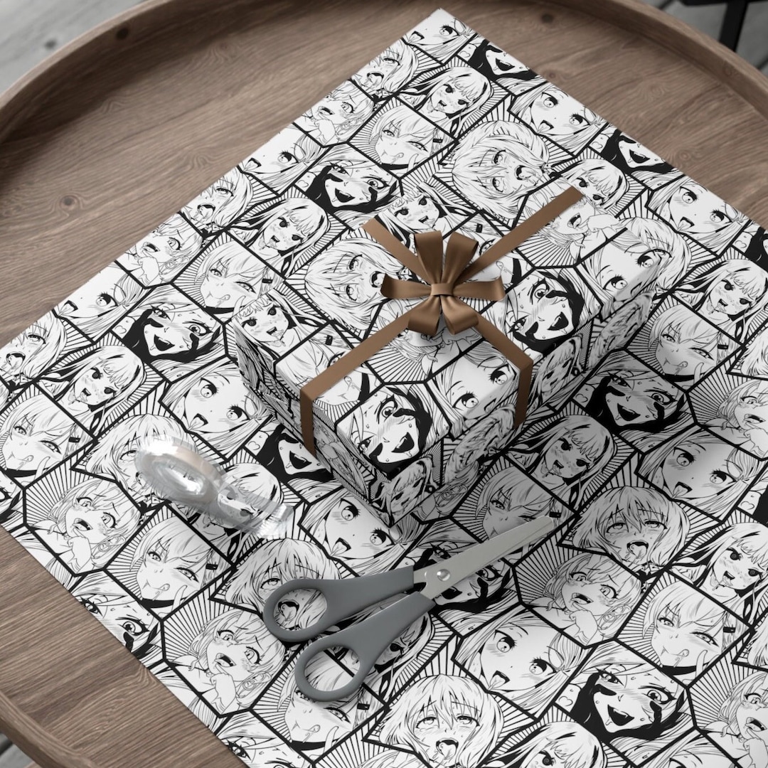 28in X 79in Anime Girl Wrapping Paper Anime Gift Wrap Hentai Christmas ...