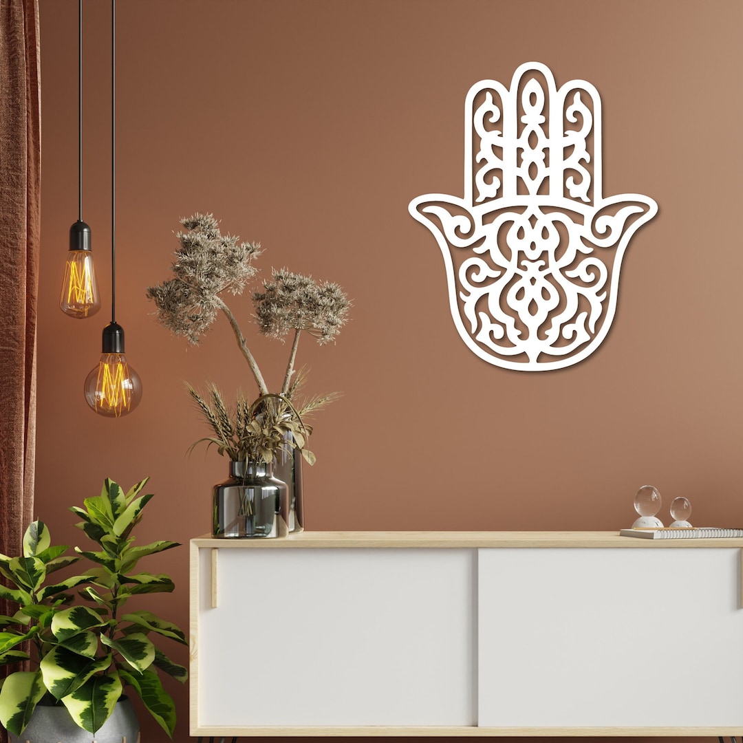 Islamic Metal Wall Art Decor, Hand of Fatima, Islamic Home Decor, Hamsa ...