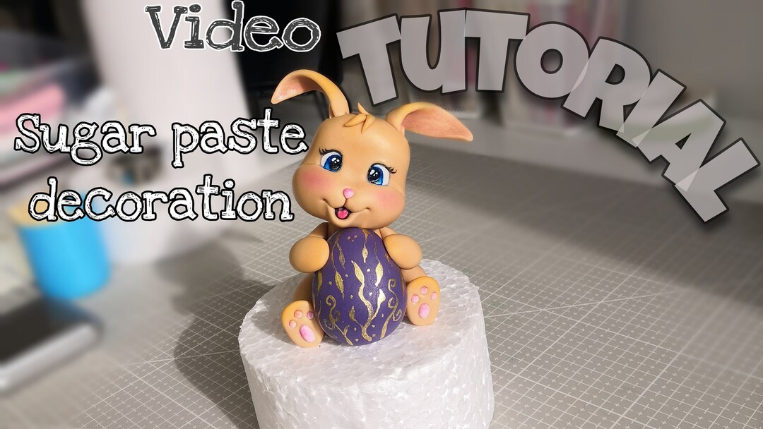 Video Tutorial Fondant Caketopper Cute Bunny , видео урок декор на торт ...
