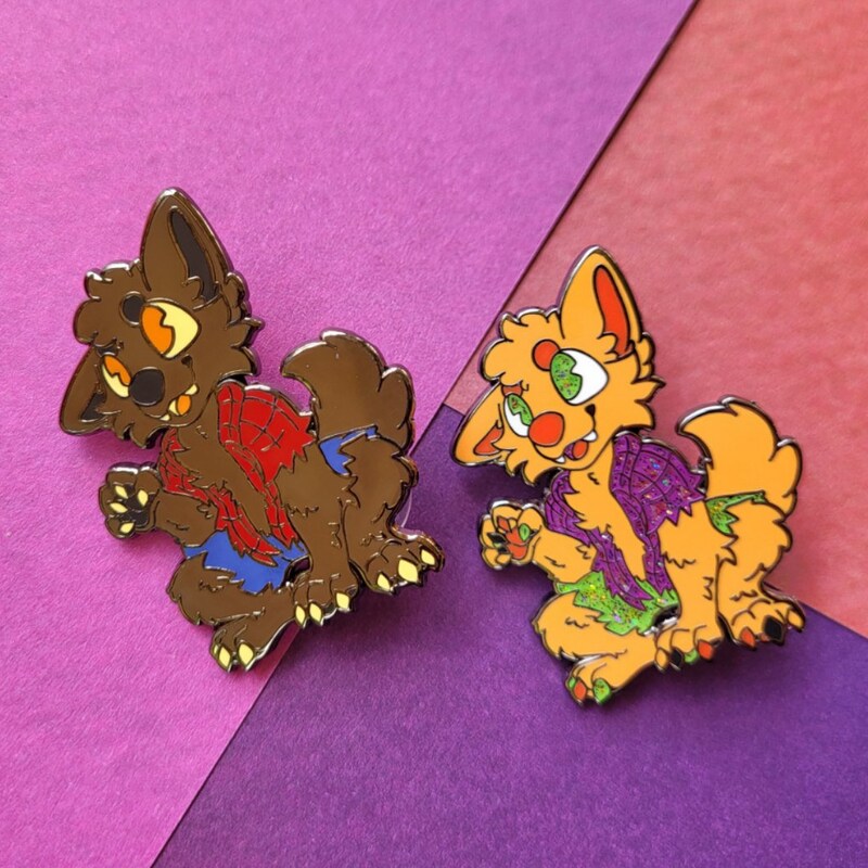 Werewolf Pin - Etsy