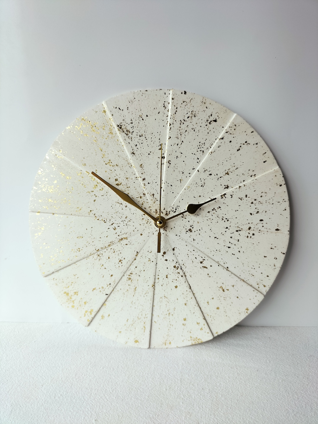 Gold Foiled Clock, Modern and Elegant Home Decor, Gold Wall Clock ...
