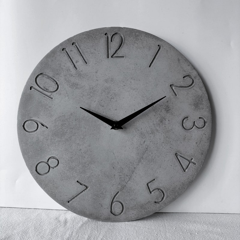 Concrete Clock - Etsy