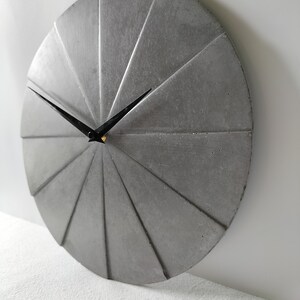 Stylish Charcoal Modern Wall Clock, Designer Home Decor, Elegant Design ...