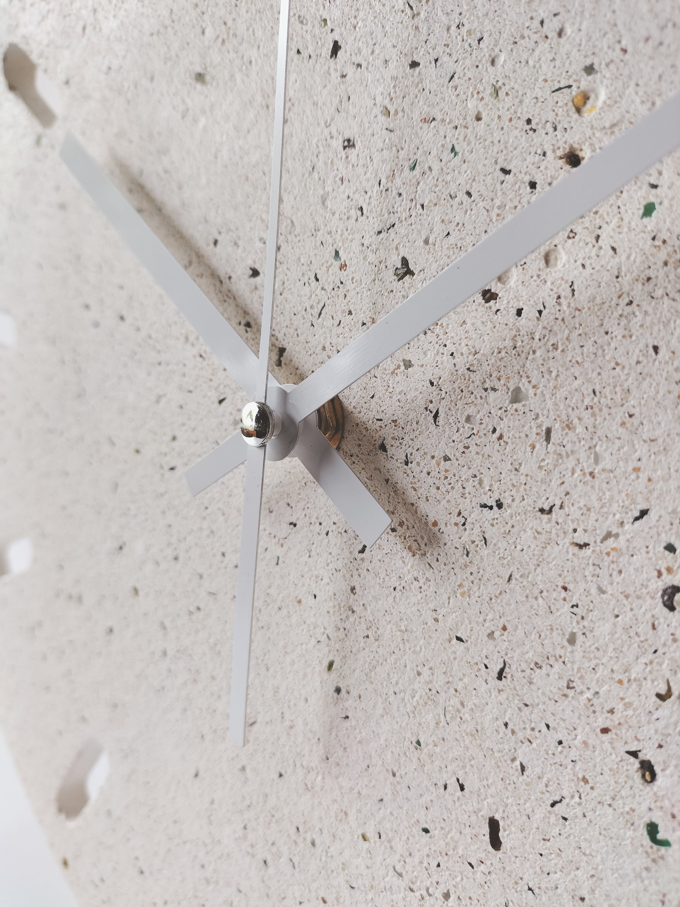 Classic White Wall Clock, Modern Concrete Design, Unique Home Decor ...