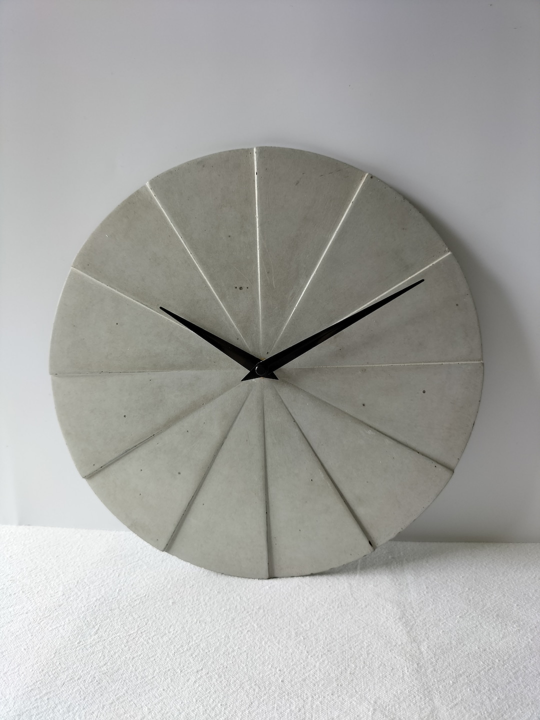 Cement Grey Wall Clock: Modern Art Deco, Silent Clock - Etsy