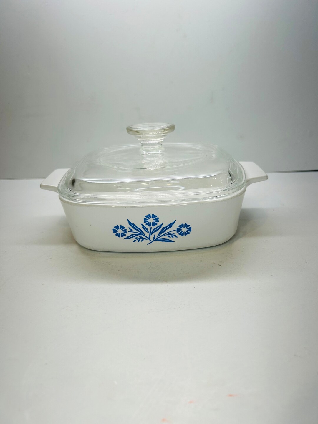Corning Ware Blue Cornflower Casserole Dish A-1-B 1 Quart With Pyrex ...