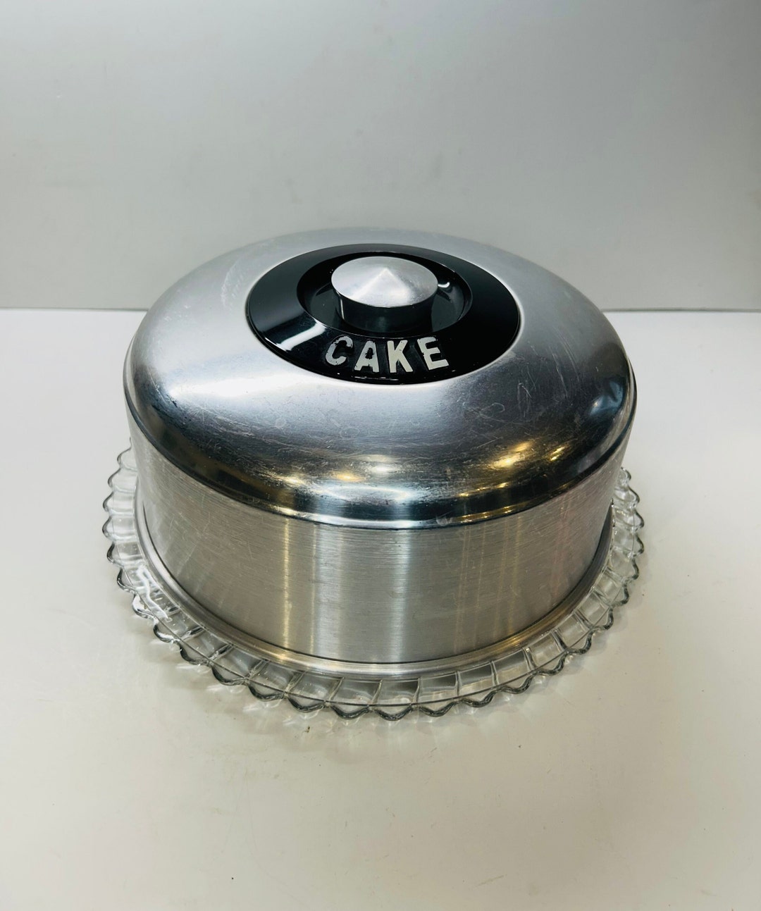 1950s Cake Dome Kromex Cake Dome and Glass Plate Cake Saver Vintage ...