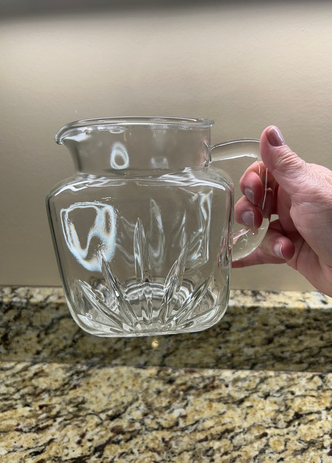 Federal Glass Star Pitcher: 1950s Sunburst Juice Pitcher - Etsy