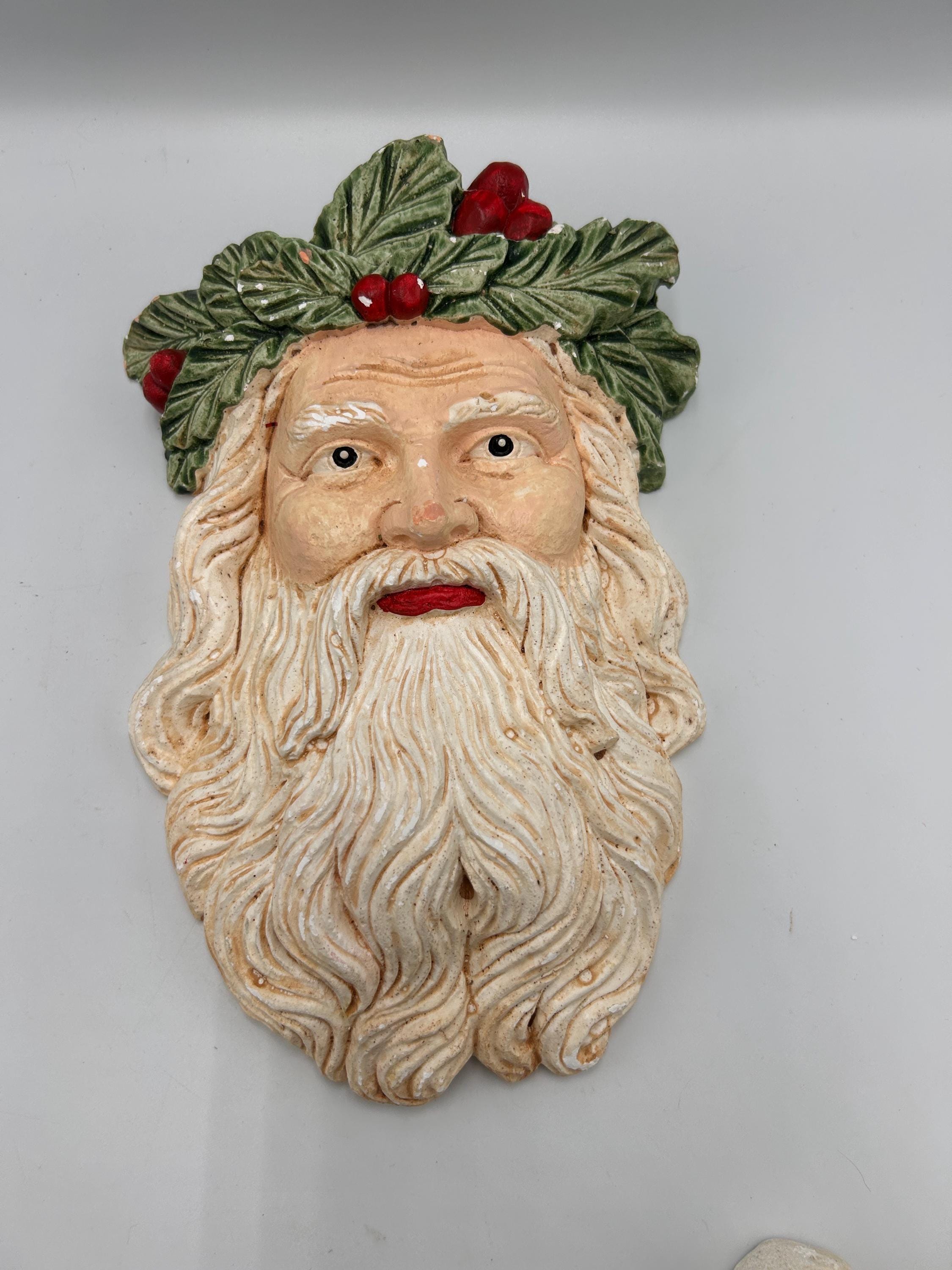Santa Face Vintage Christmas Wall Hanging - Etsy