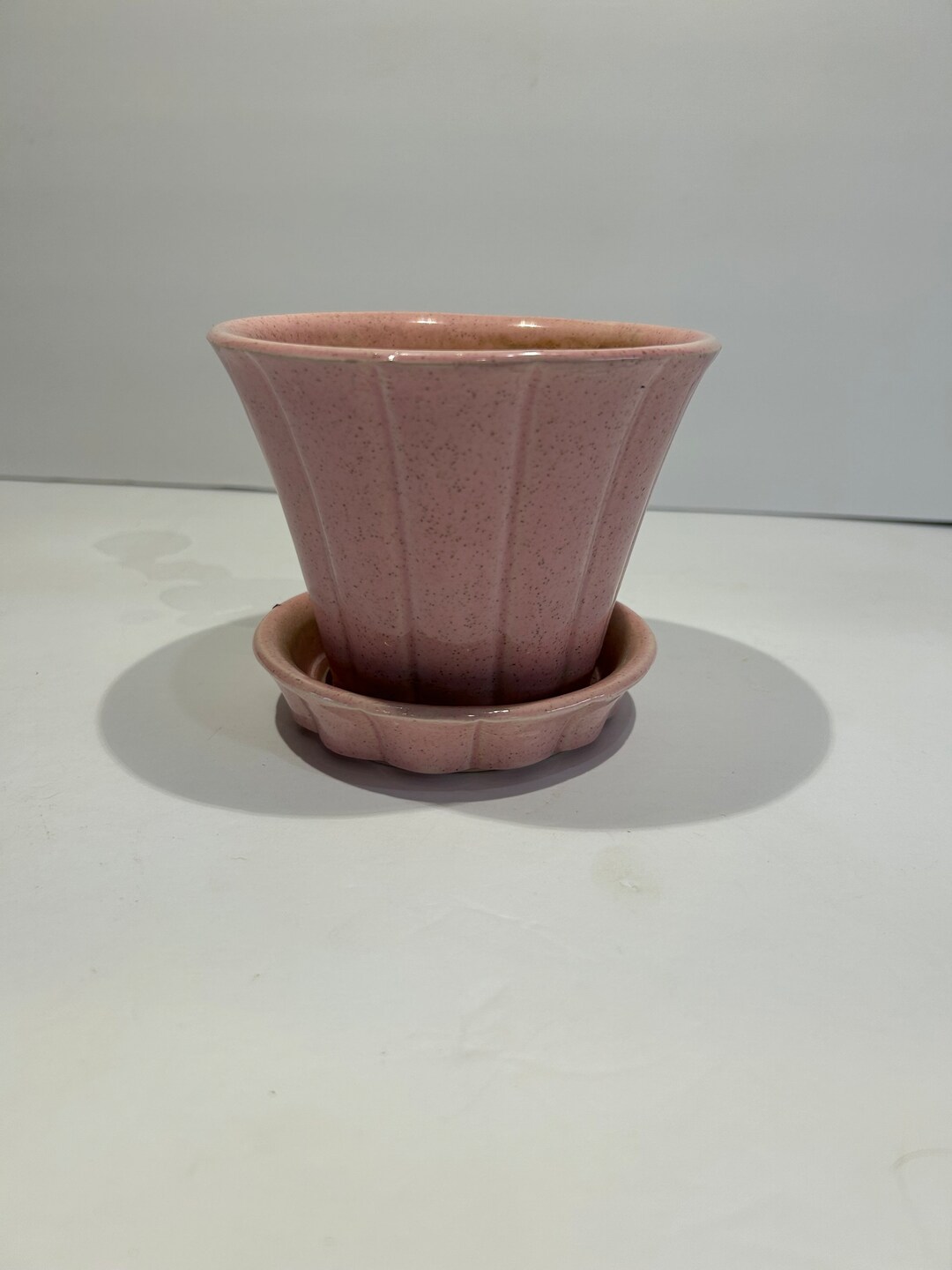 Mccoy Pink Planter With Attached Saucer Succulent Planter, 4" Diameter ...