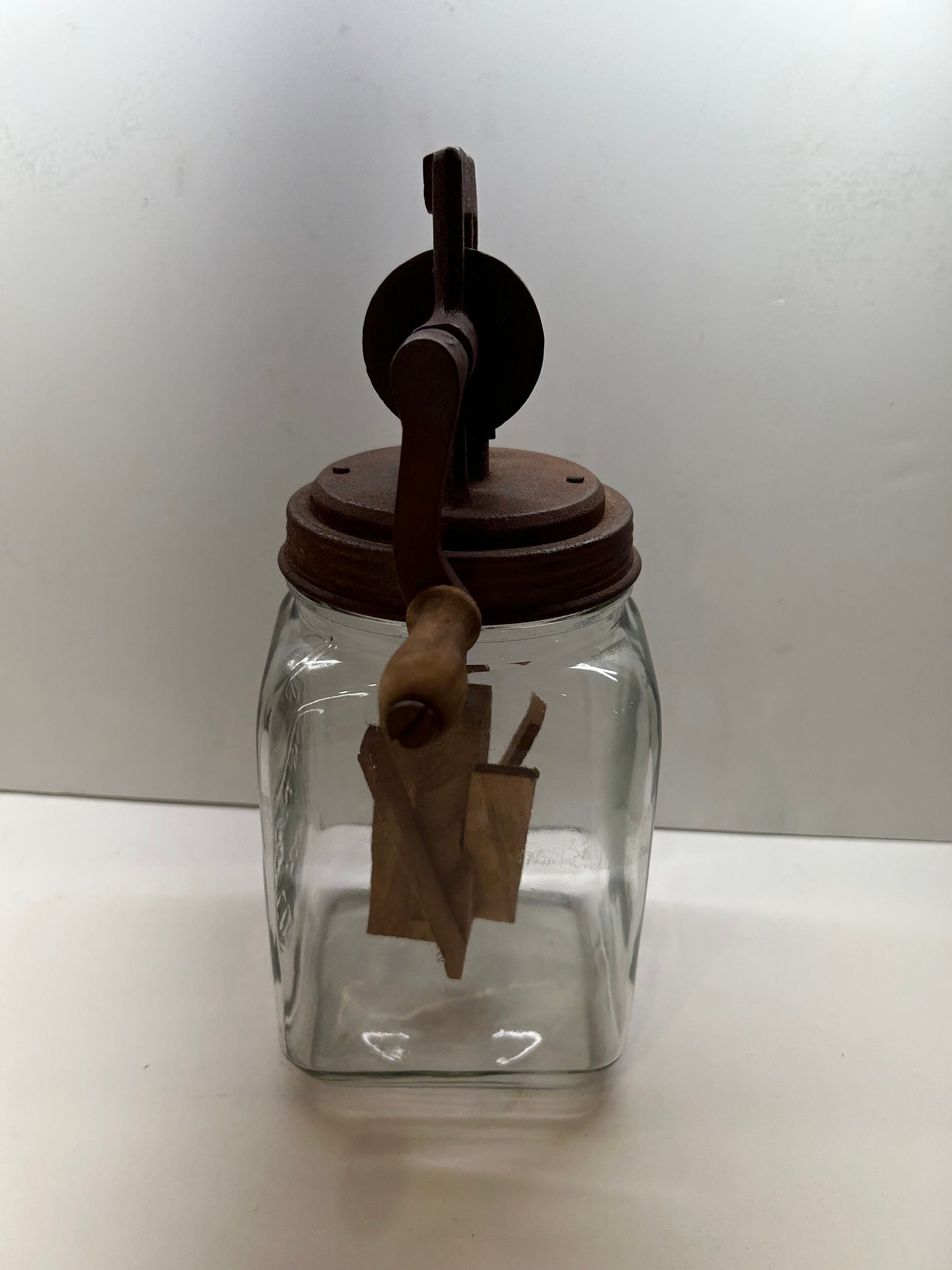 Antique DAZEY Butter Churn No 20 Glass Marked Feb 14 1922 Primitive ...