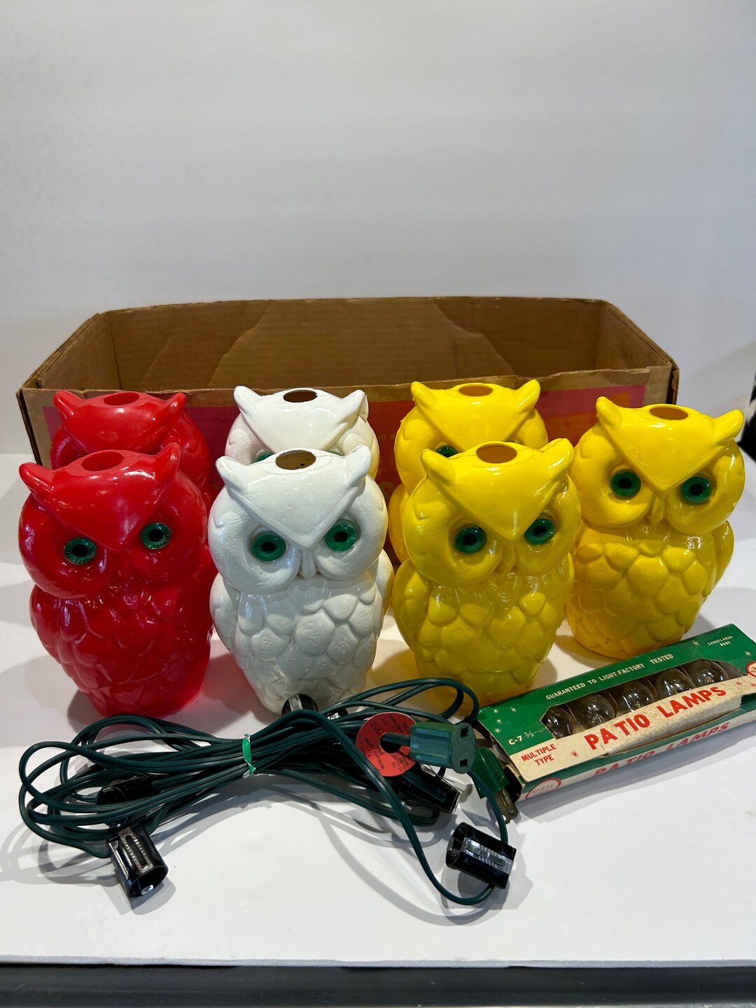 Owl Blow Mold String Lights 7 Owl Party Patio Lights Wise Old Owl ...