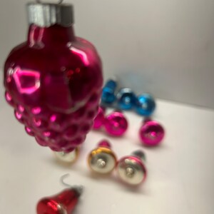 Vintage Shiny Brite Bells and Grape Cluster Glass Vintage Christmas ...