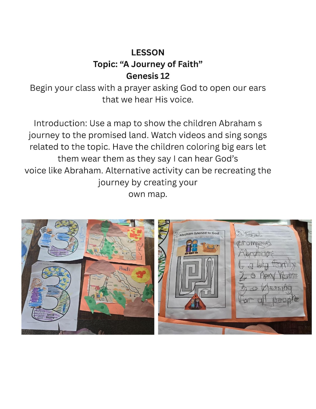 God Calls Abram- Sunday School Lesson - Etsy
