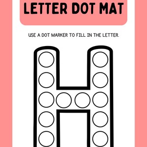 Colorful Playful Alphabet Dot Mat Worksheets - Etsy