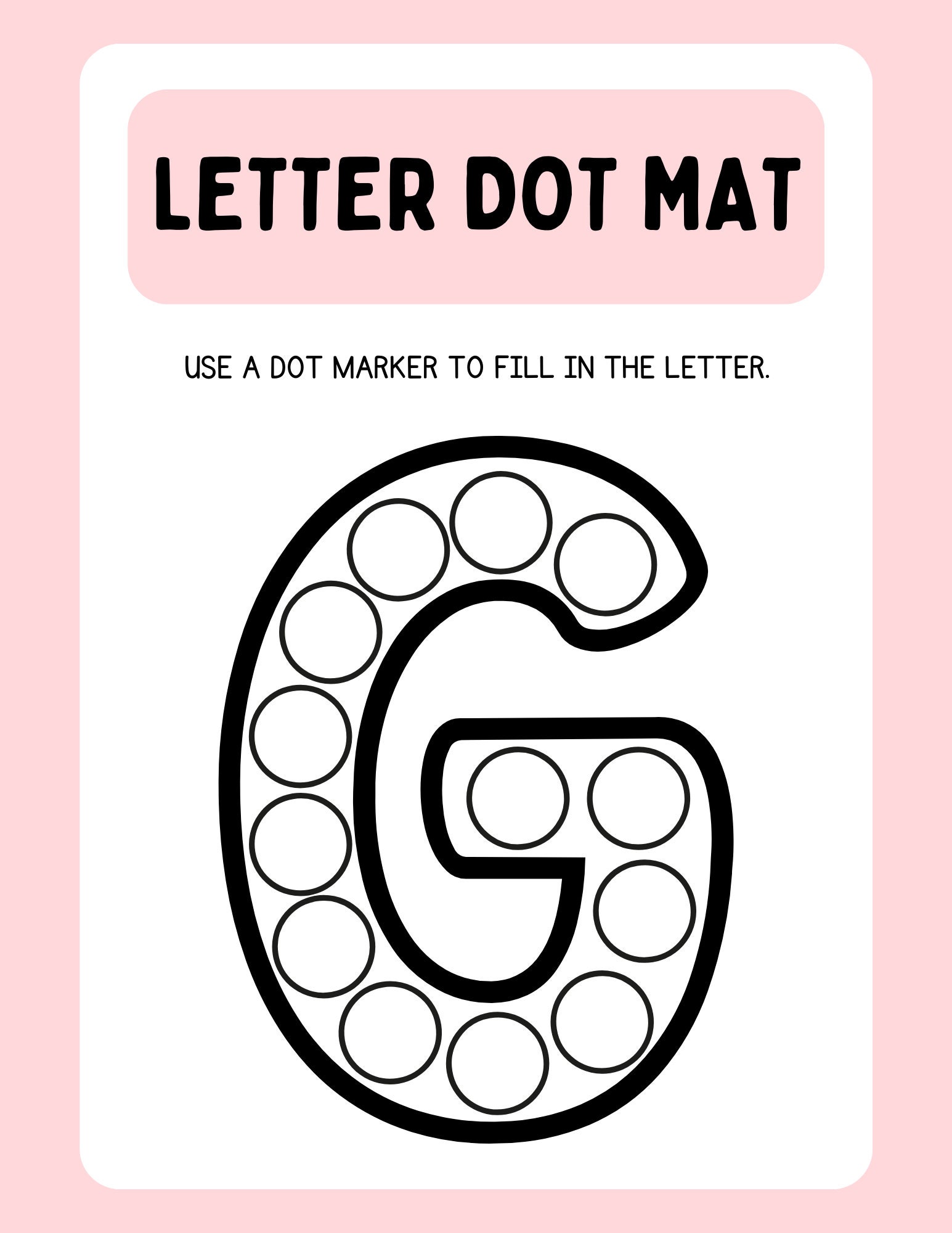 Colorful Playful Alphabet Dot Mat Worksheets - Etsy