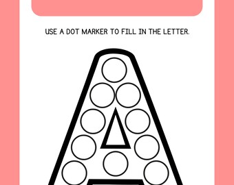 Colorful Playful Alphabet Dot Mat Worksheets - Etsy