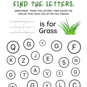 Find, Trace & Color the Letter A to Z Alphabet Worksheet - Etsy