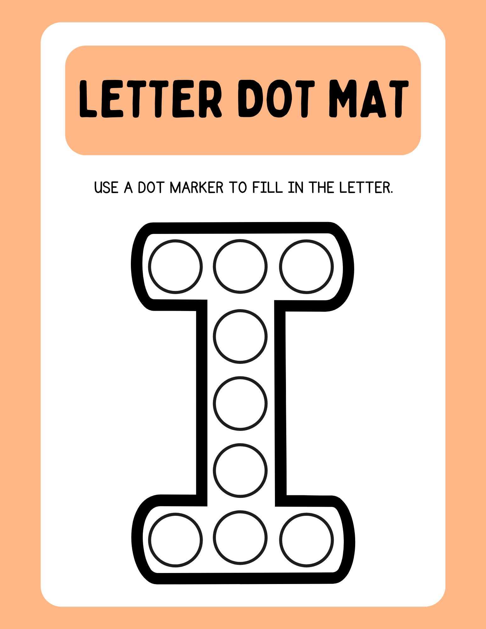 Colorful Playful Alphabet Dot Mat Worksheets - Etsy