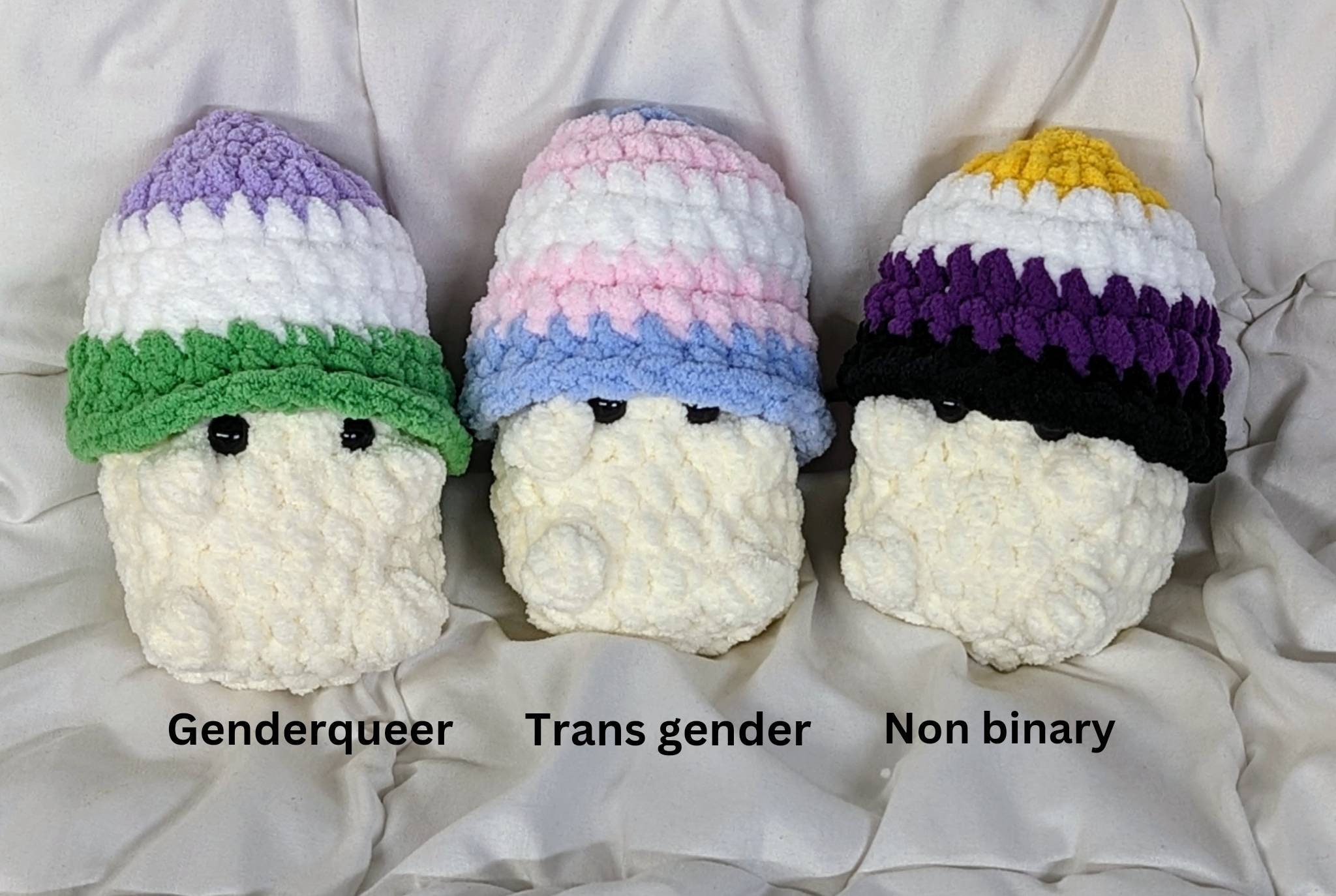 LGBTQIA+ Pride Flags Mushroom Plushies Cute Chunky Creatures Queer Gay ...