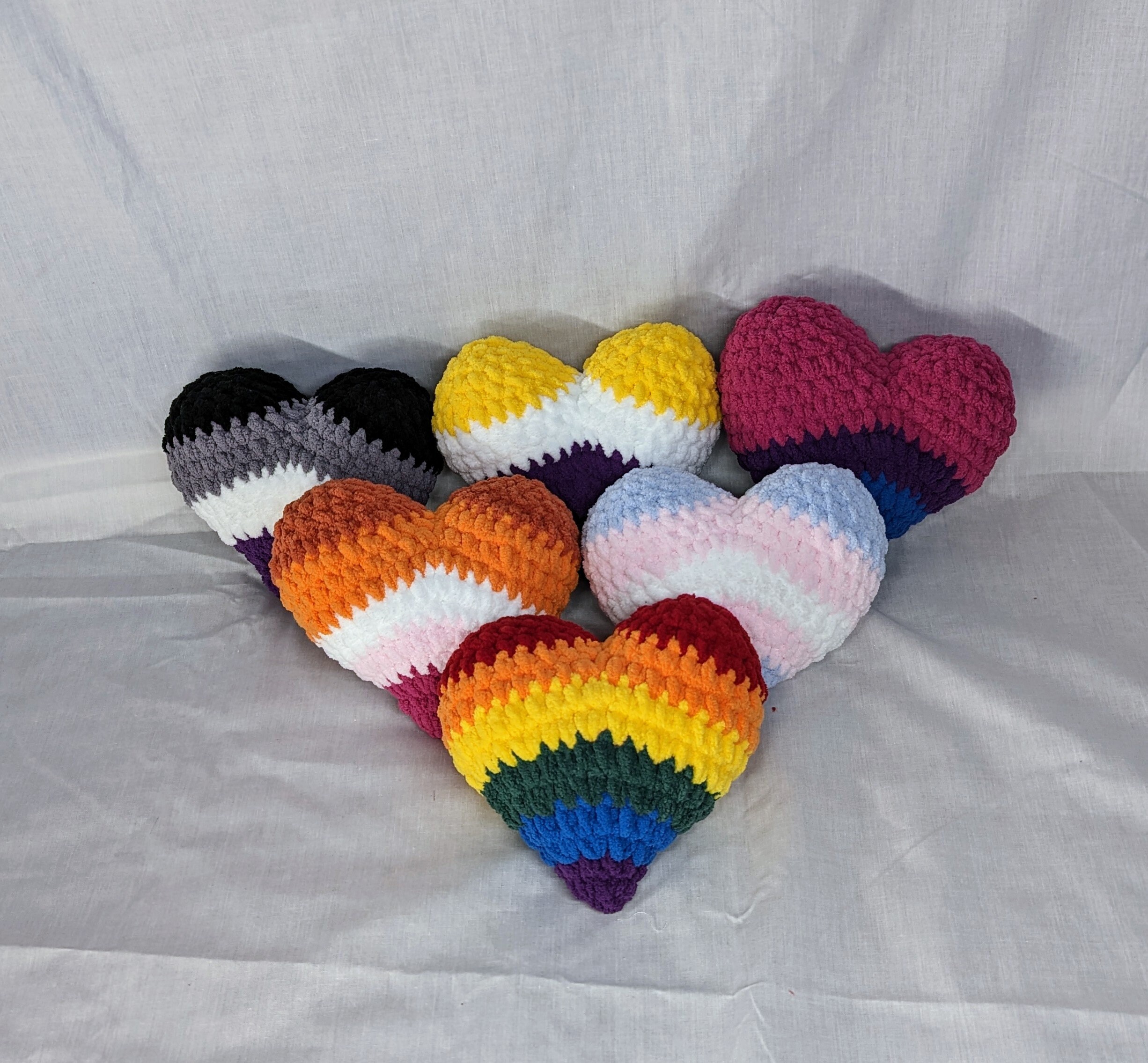 LGBTQIA+ Heart Pride Plushie! Several Flags- Rainbow/gay, Lesbian ...