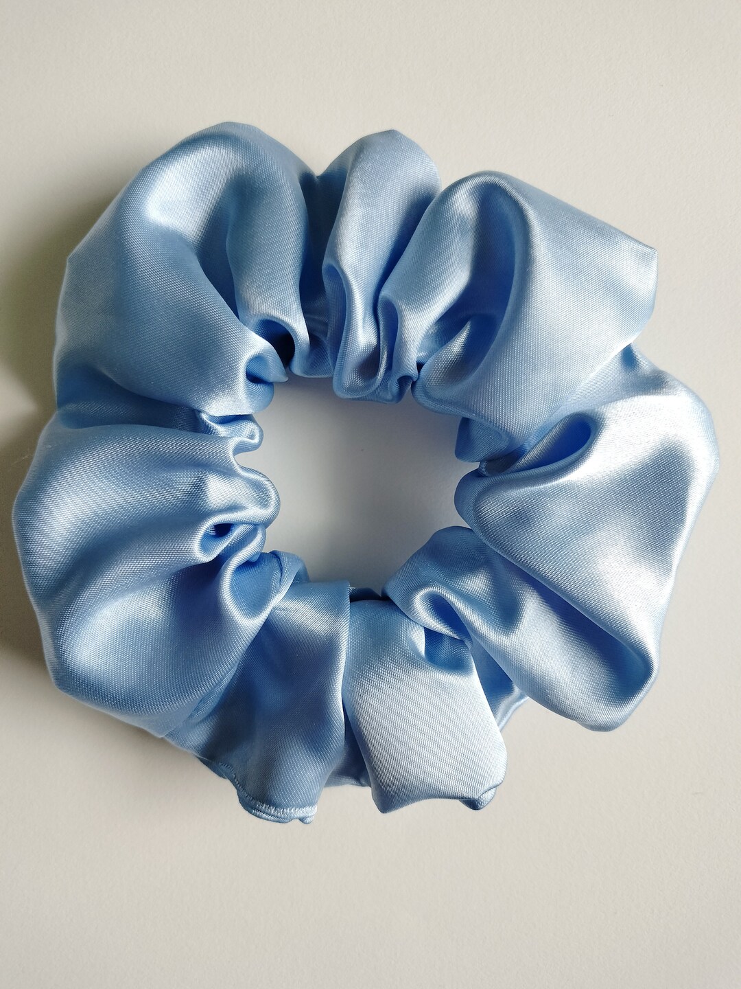 Blue Satin Scrunchie, Silky Hair Accessory, Pastel Easter Scrunchies ...