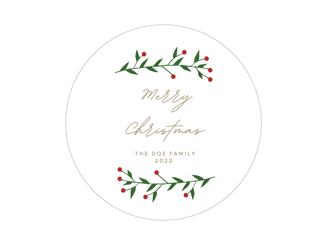 Custom Christmas Labels Set of 30 Personalized Christmas Stickers ...
