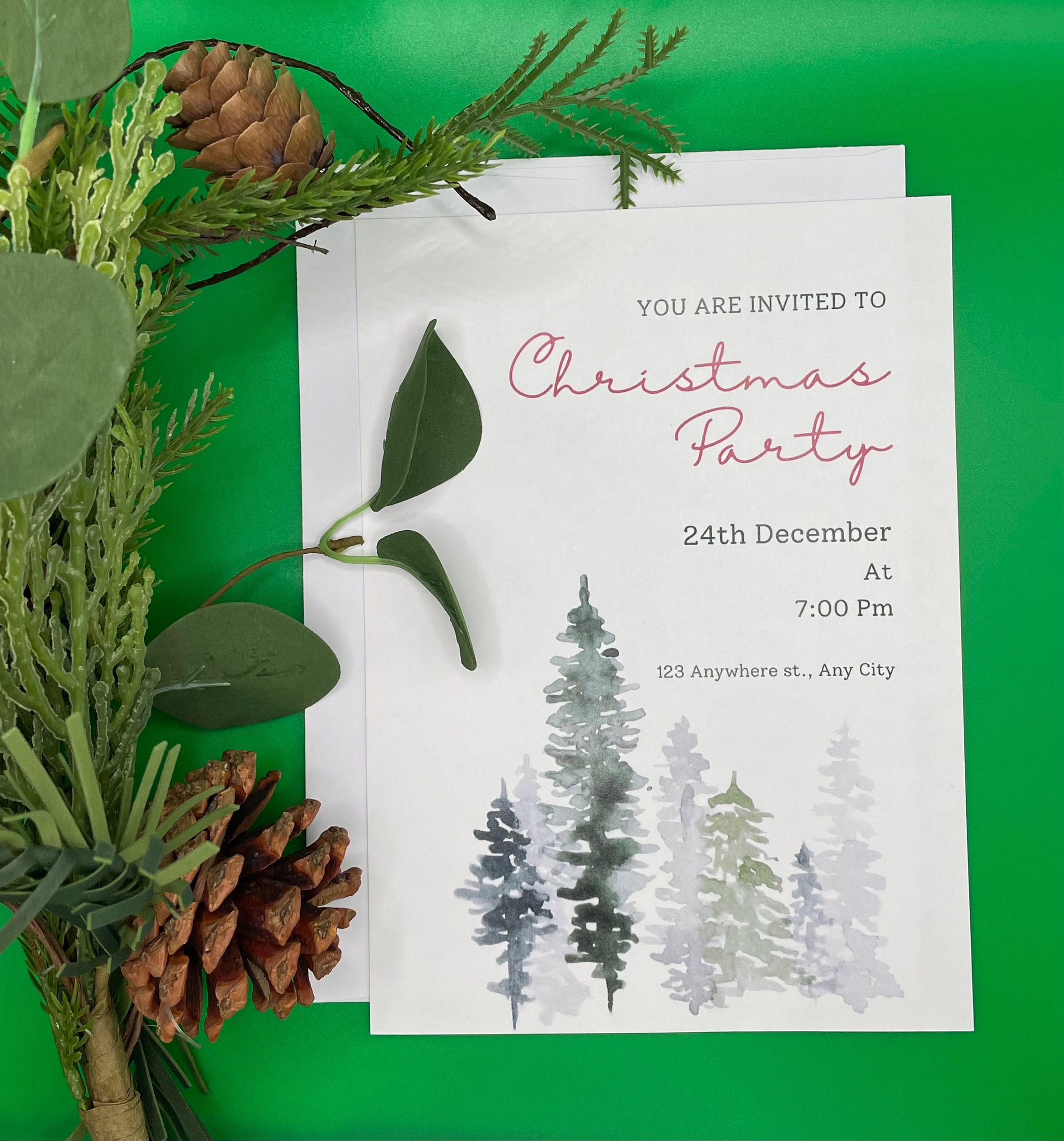 Editable Christmas Party Invitation, Christmas Party Invite, Holiday ...