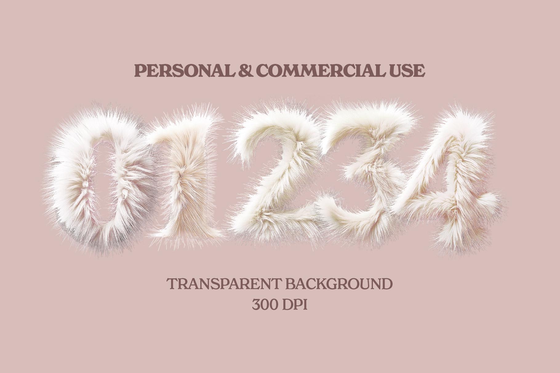 Soft & Fluffy Numbers PNG Set – 10 High-quality, Transparent Background ...