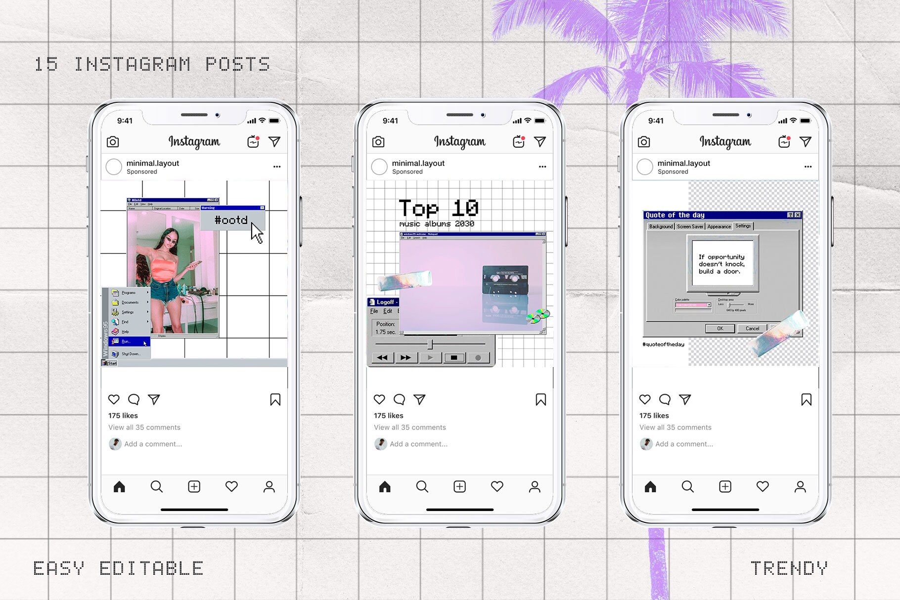 Retro Computer Windows 95 Aesthetic Instagram Templates Canva, Old ...